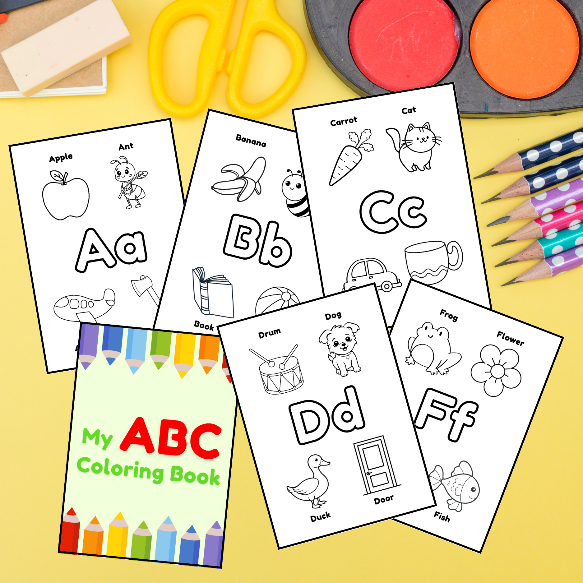 ABC Coloring Book for Kids | 26 Printable Alphabet Pages (Ages 3–6)