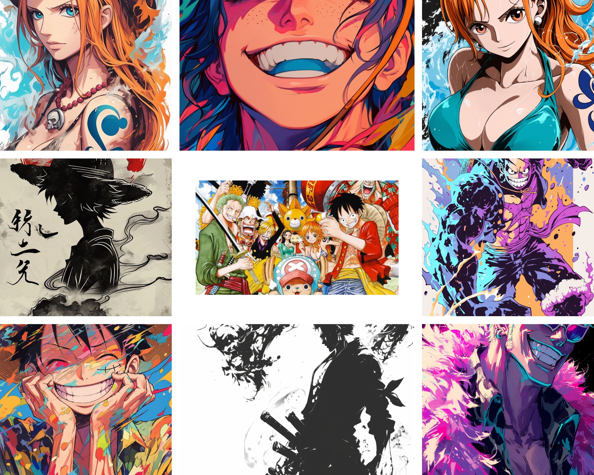 One Piece Vector Art Pack: 50 High-Quality Vector Images for Anime Lovers