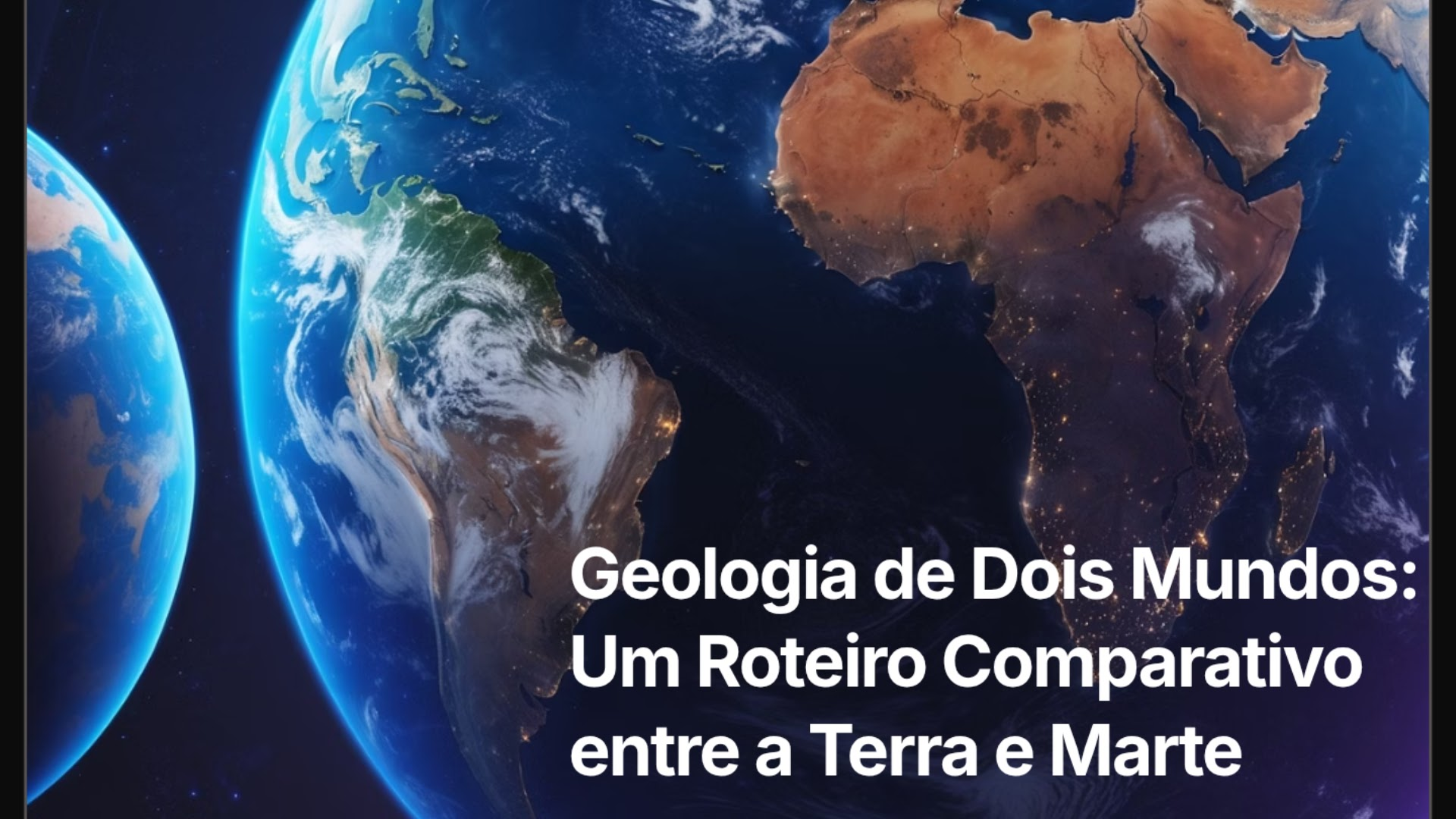 GEOLOGIA DE DOIS MUNDOS:TERRA E MARTE - Maurício Mendes de Souza ...