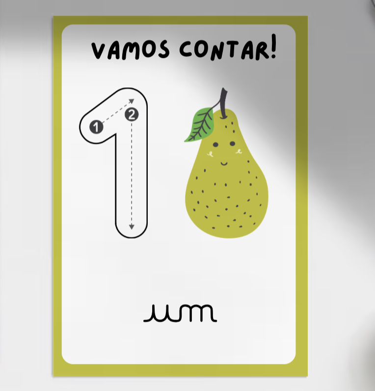 Cartaz para parede - Números e quantidades 0 a 10 - Espaço Pedagógi...