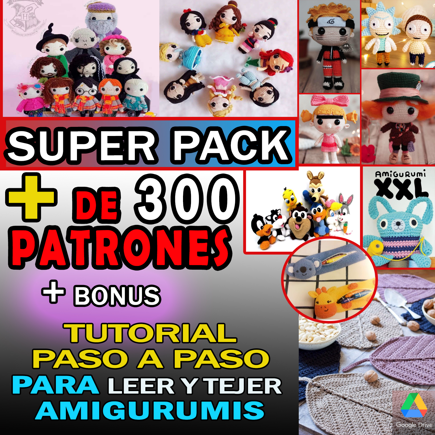 Más de 300 Patrones de Amigurumis + Tutoriales Prácticos
