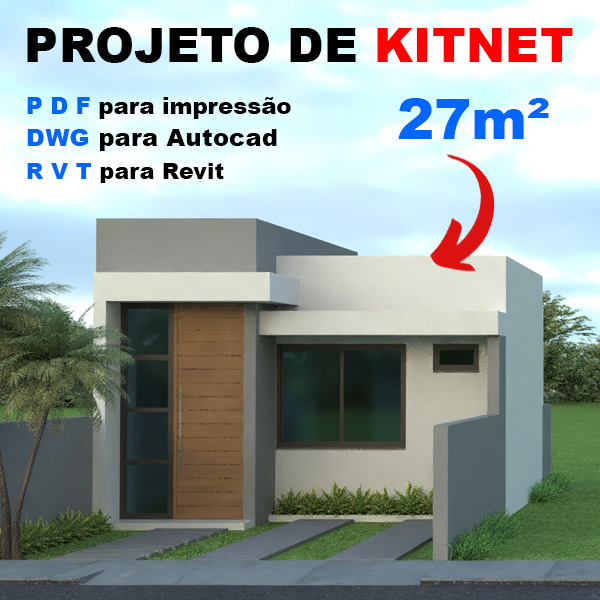 PROJETO DE KITNET 27m²
