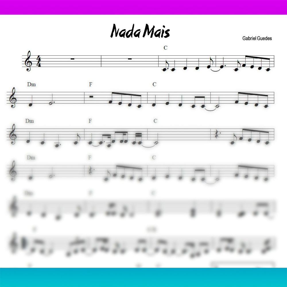 Nada Mais - Gabriel Guedes PARTITURA - Anderson Santini | Hotmart