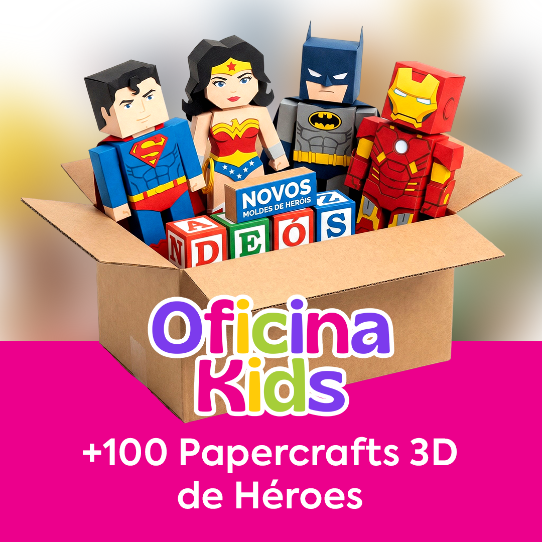+100 Papercrafts 3D de Héroes Imprimibles - Feebo Digital | Hotmart