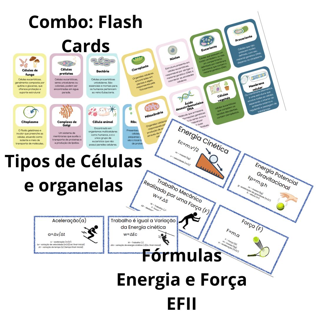 Kit Flash Cards Fundamental II e Ensino Médio - Jenniffer Paola Fer...