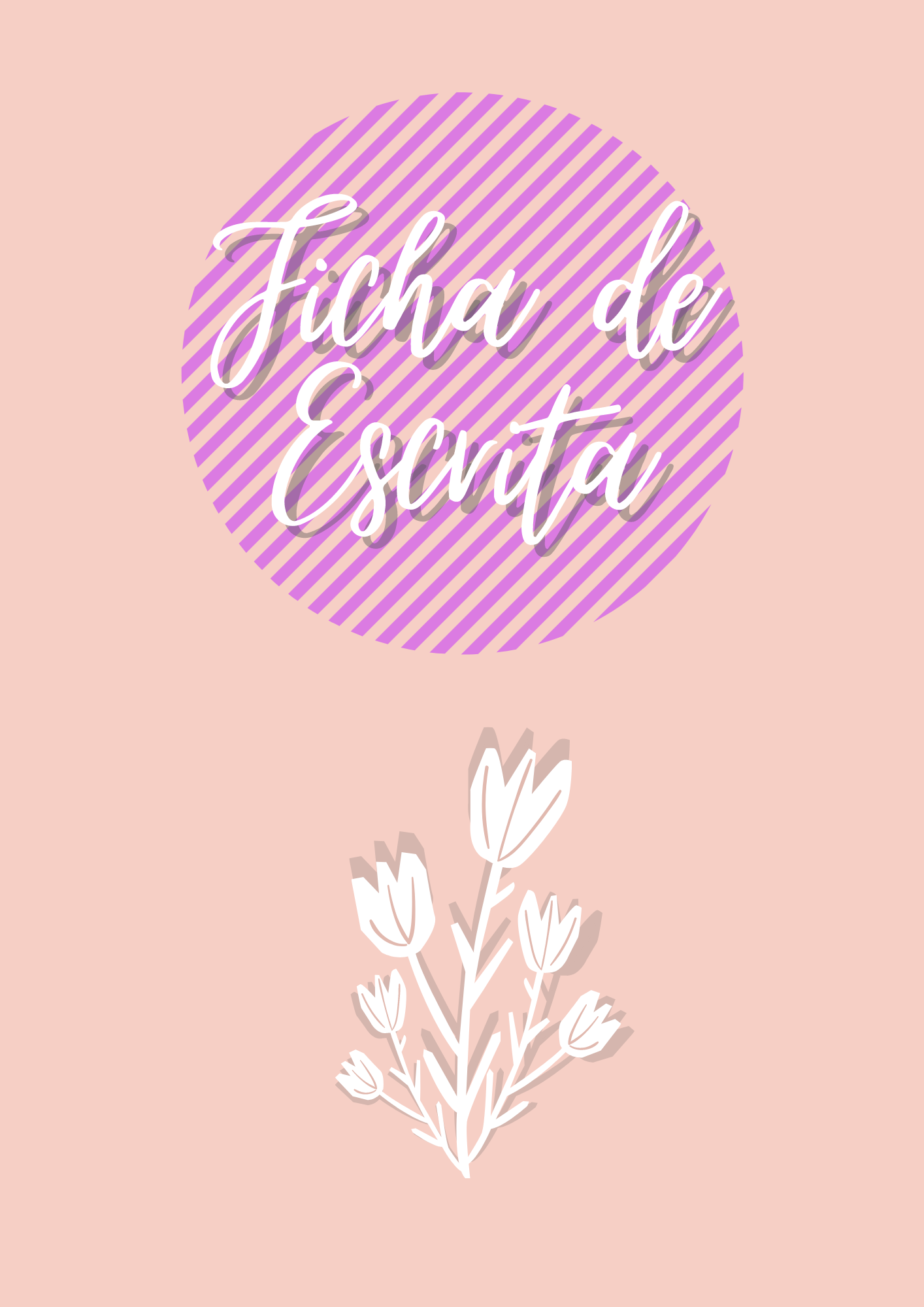 Planner Ficha de Escrita - Purple