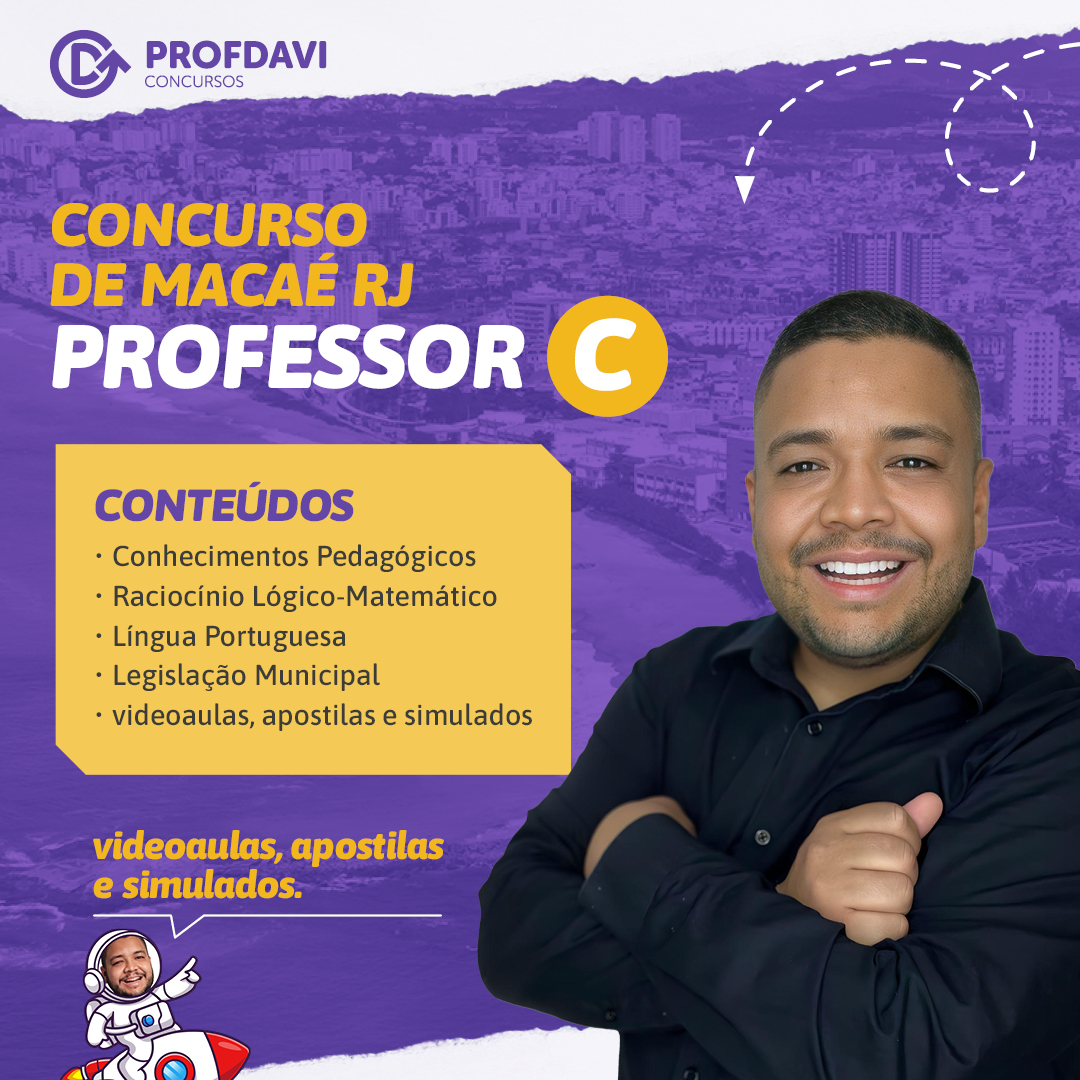 Concurso Macaé RJ - Professor C - Professor Davi | Hotmart