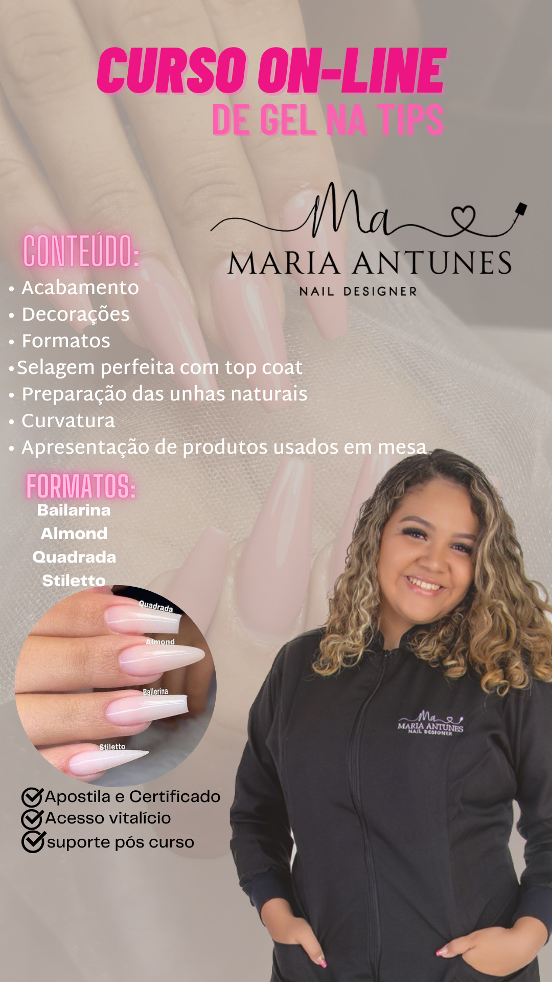 Curso de Nail designer (gel na tips) - Genilson de Souza Barbosa