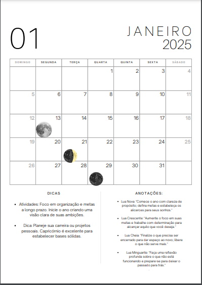 Calendário Lunar 2025: Conecte-se com as Fases da Lua - Guia Astrol...