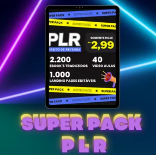 SUPER PACK PLR - 2200 EBOOKS + 40 VÍDEOS + 1000 LANDING PAGES