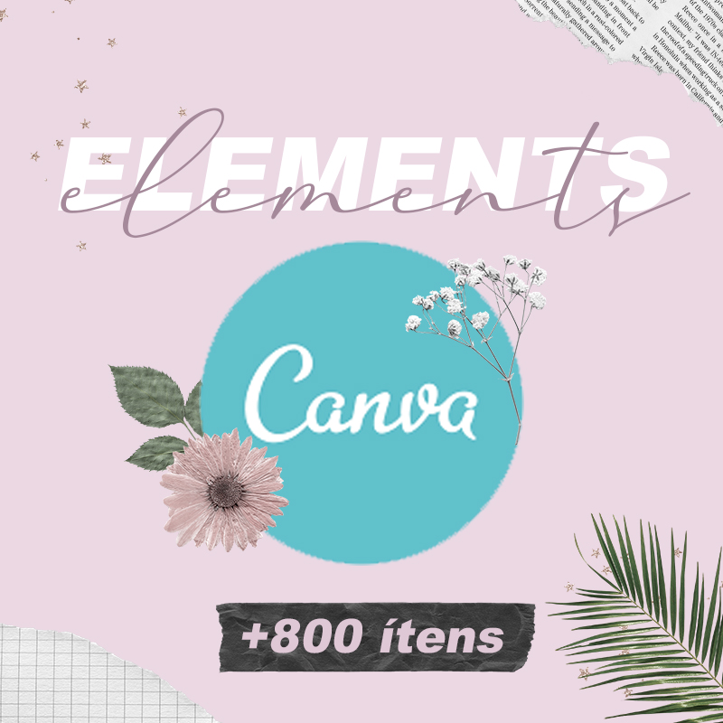 PACK CANVA ELEMENTS - 800 PNGs & Backgrounds para Canva - Bubble St...