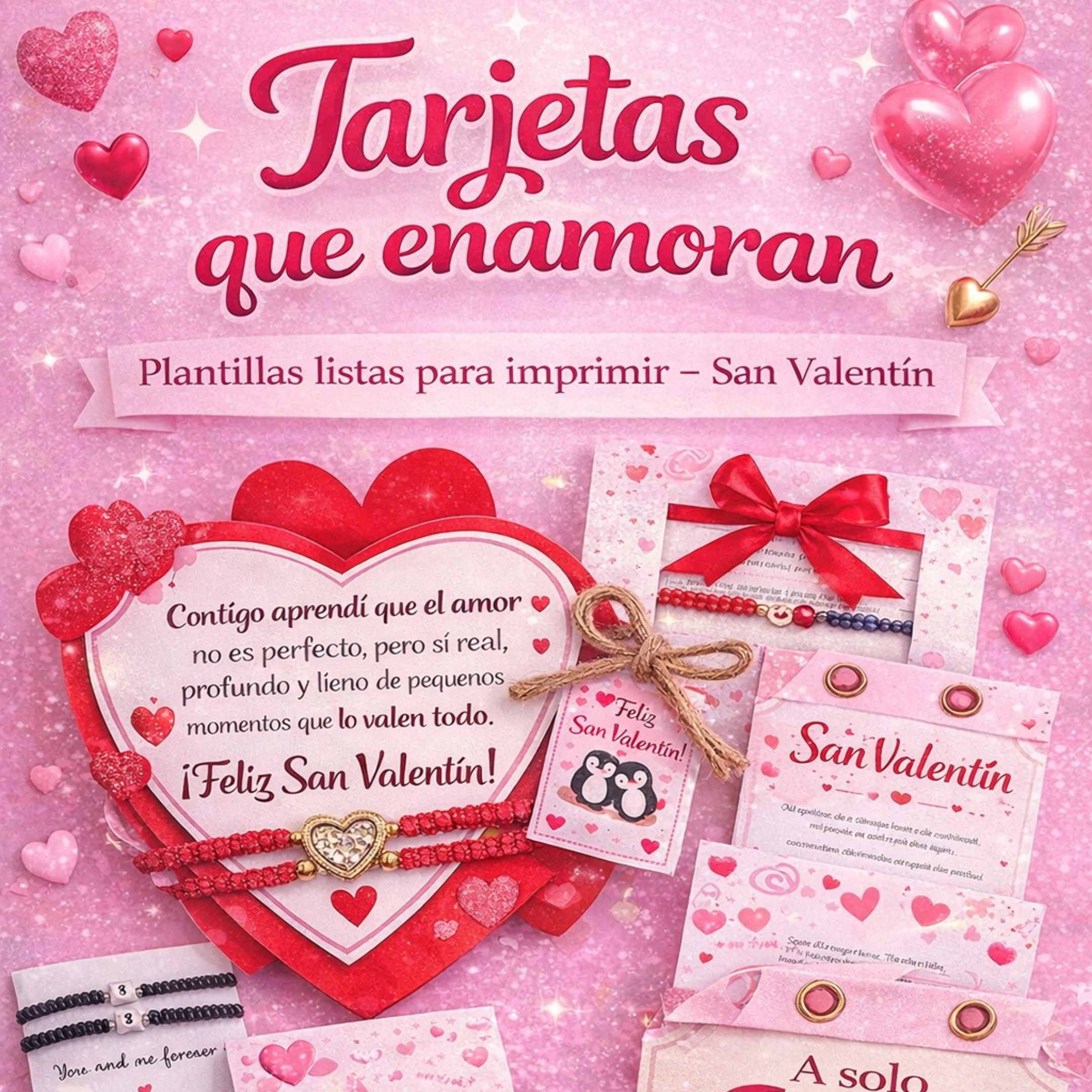 Pack de Plantillas San Valentín | Tarjetas y Empaques Listos para I...