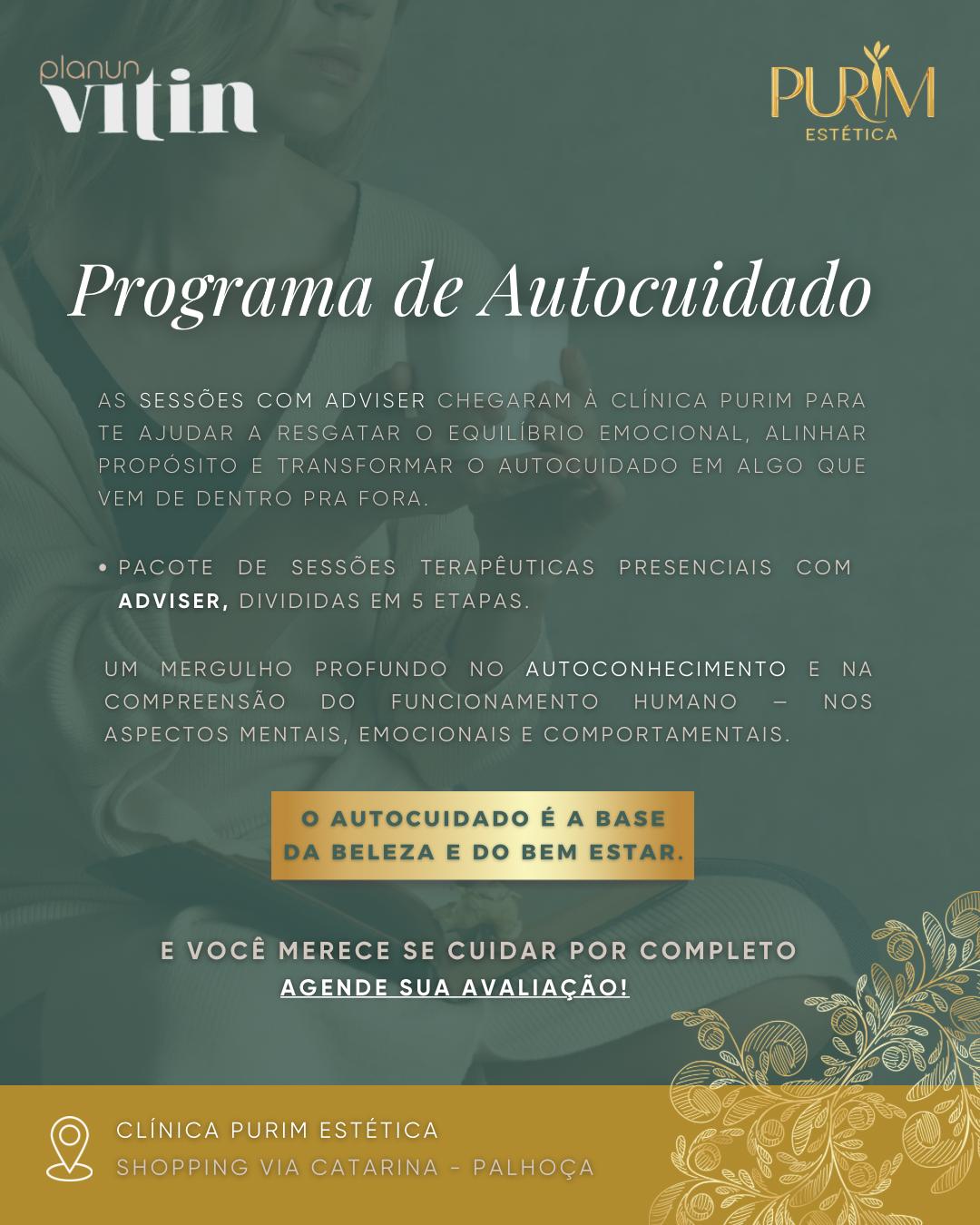 Programa de Autocuidado - ADVISER - Planun Vitin | Hotmart