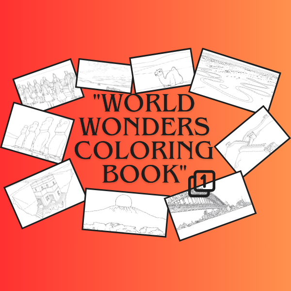 🌍 World Wonders Coloring Book #1 – Un viaje para colorear a través de ...