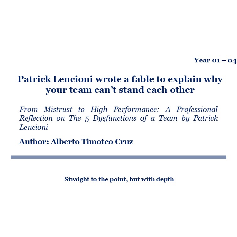 Patrick Lencioni wrote a fable to explain why your team can’t stand ...