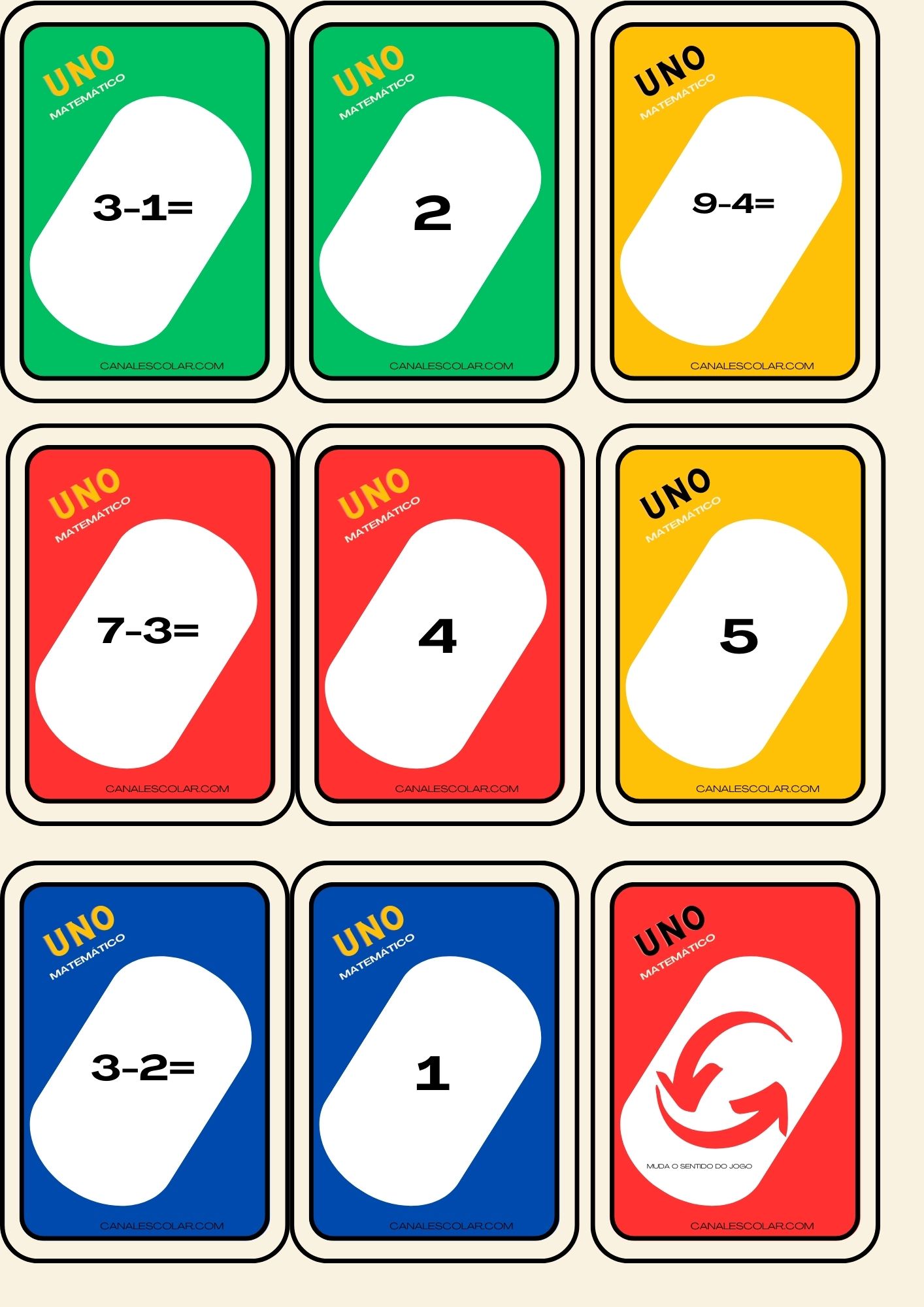 "Uno Matemático Adição: Desafie sua Mente com Números!" - CANALESCO...
