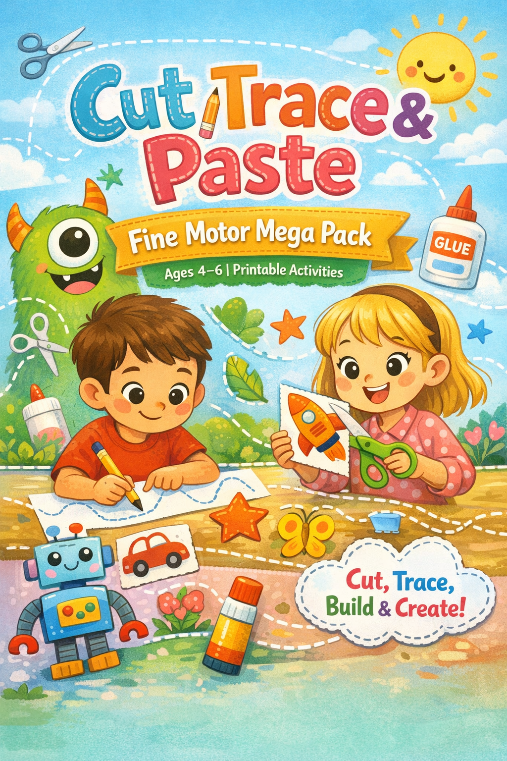 Cut, Trace & Paste - Fine Motor Mega Pack