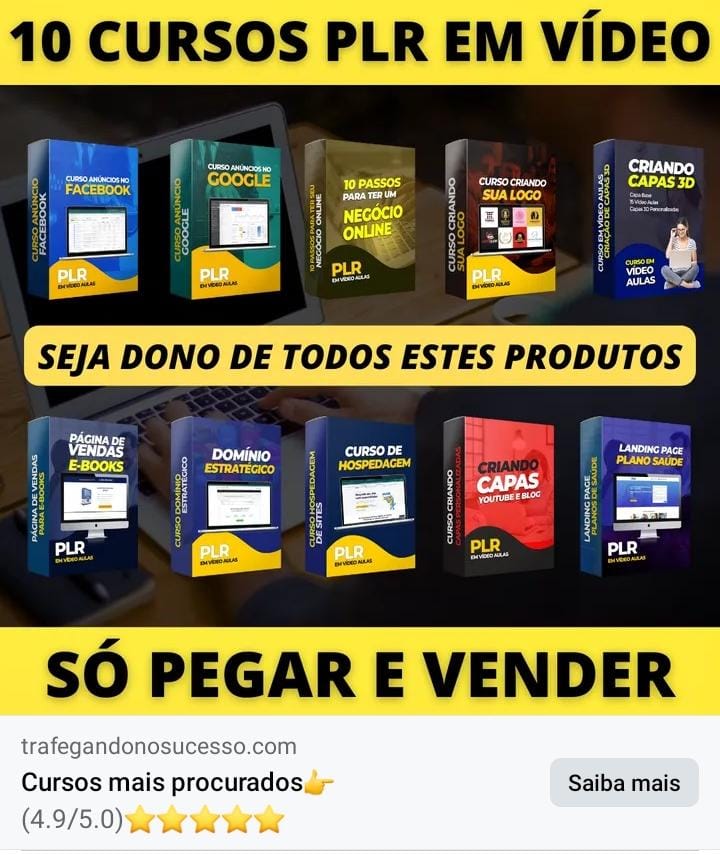 10 Curso PLR em Video - wanessa santos nascimento | Hotmart