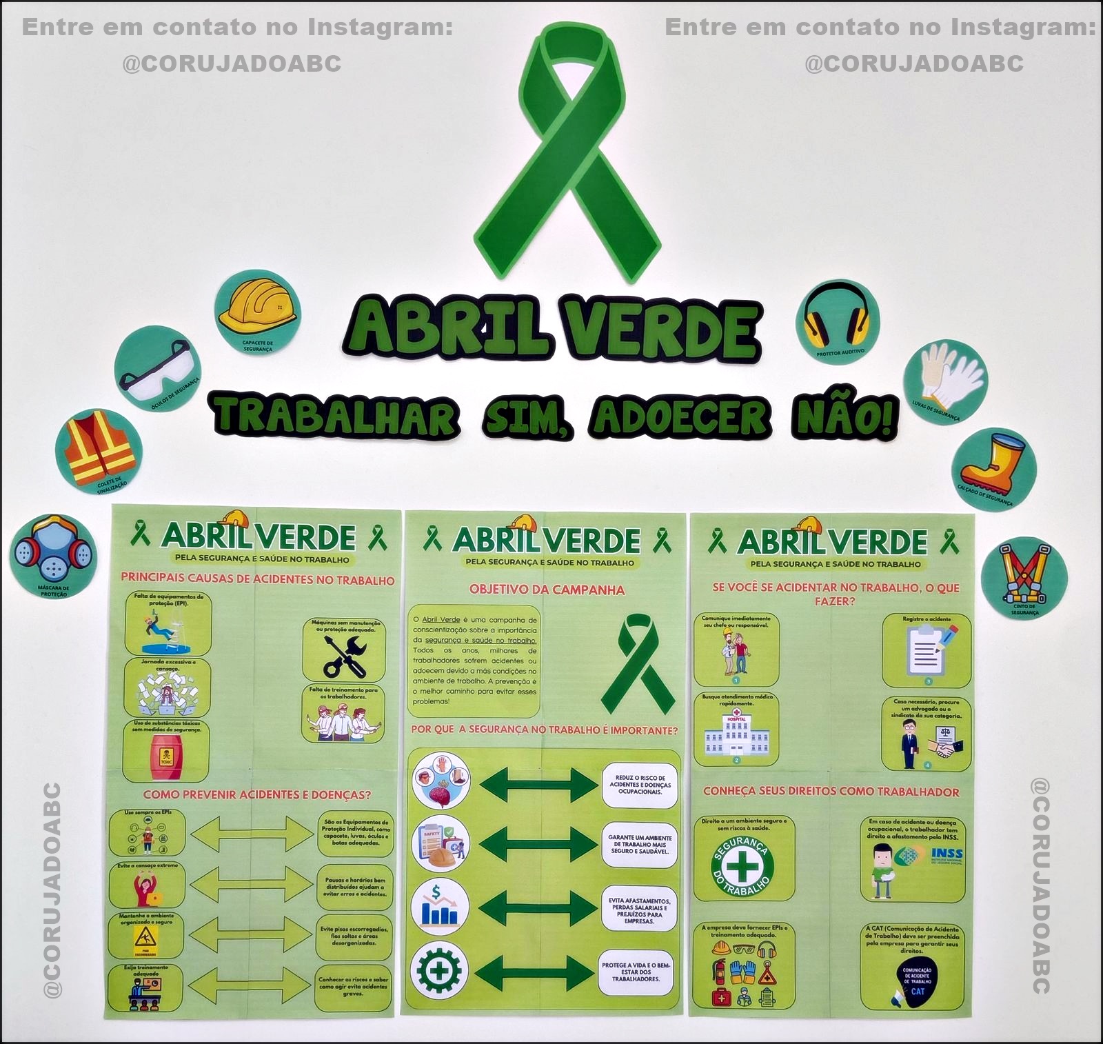 PAINEL ABRIL VERDE (Conscientização sobre a Segurança e Saúde no Tr...