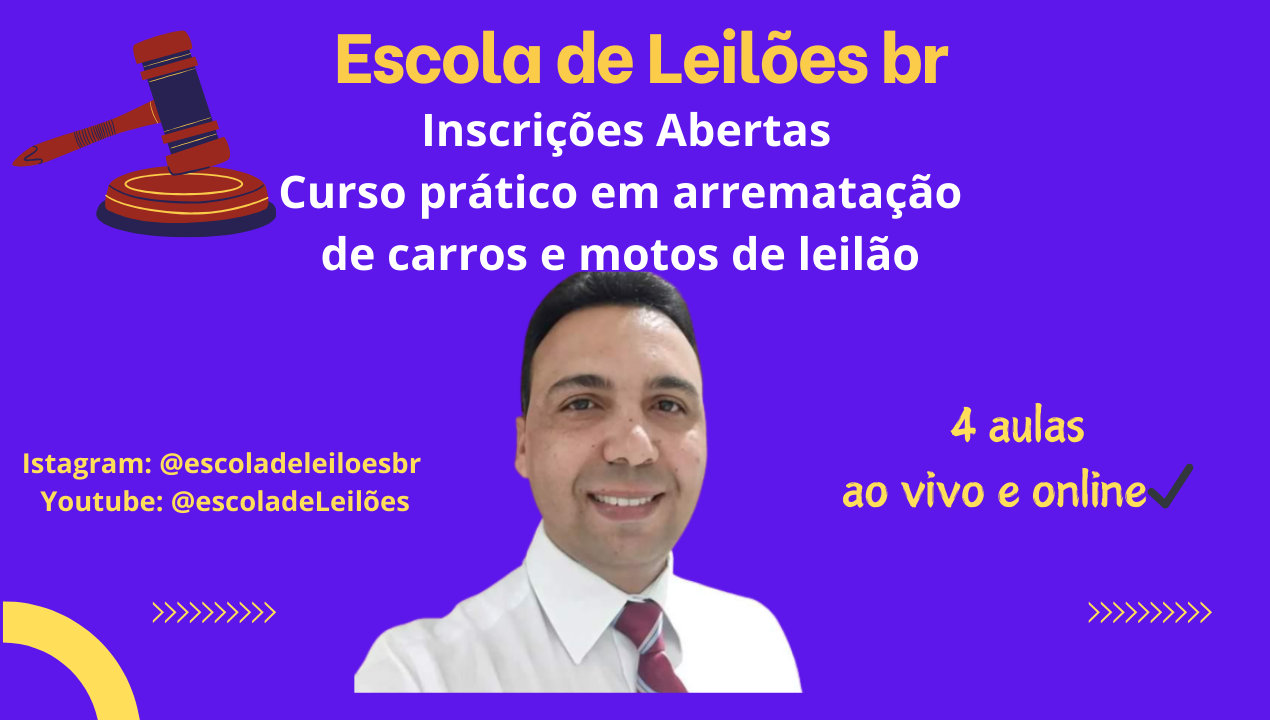 CURSO PRÁTICO EM ARREMATAÇÕES DE CARROS E MOTOS DE LEILÃO