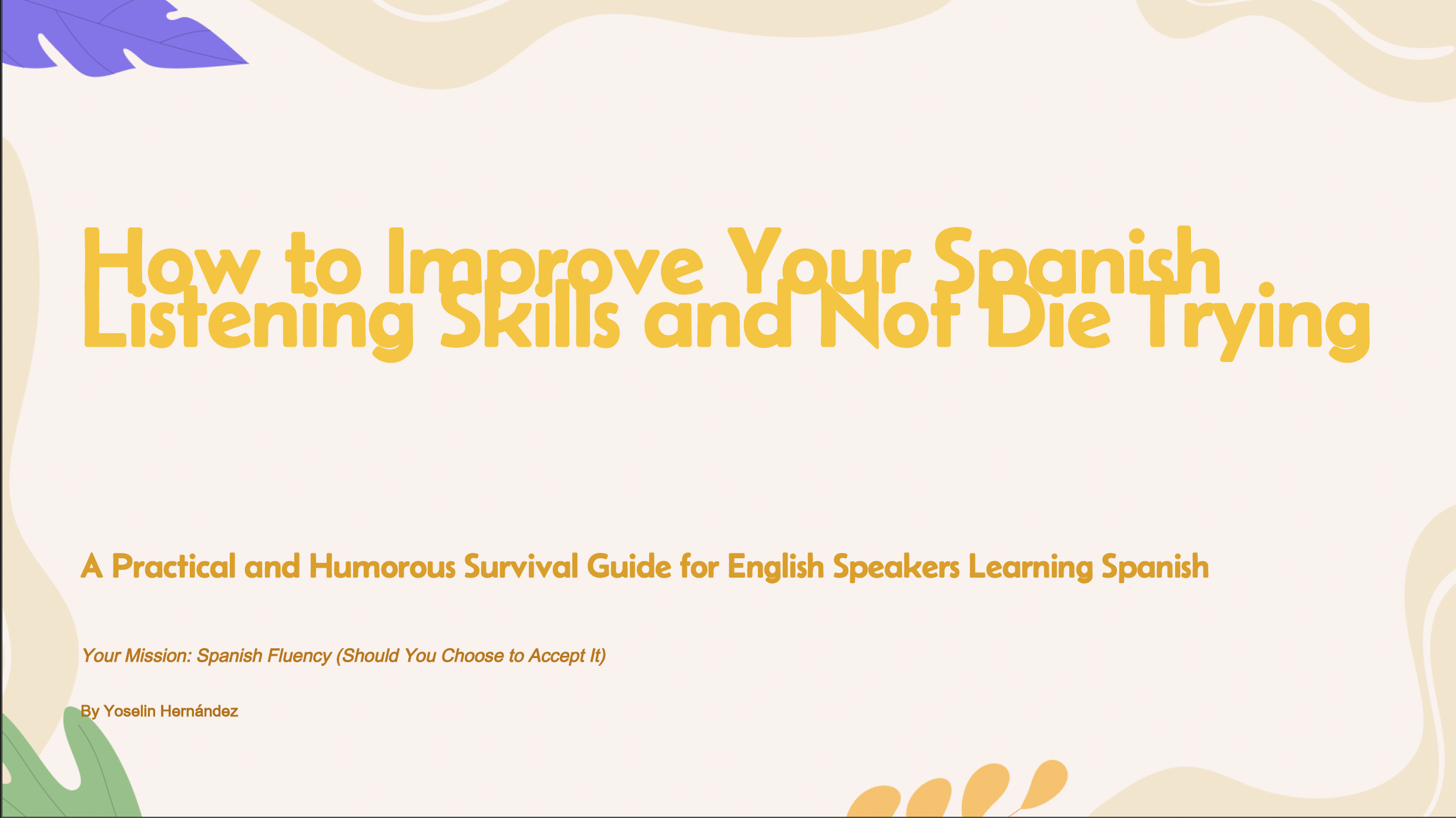 Spanish Listening Comprehension: Effective Strategies