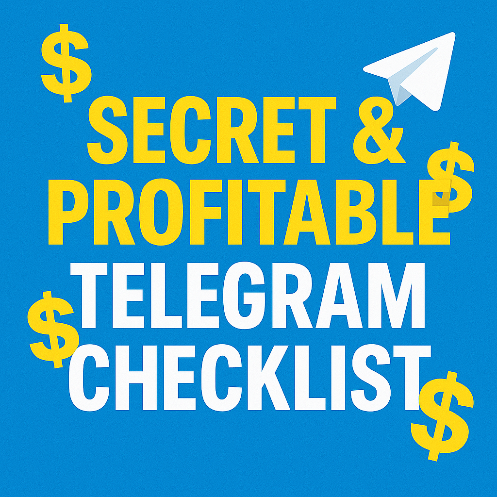 SECRET AND PROFITABLE TELEGRAM CHECKLIST - R Digital | Hotmart