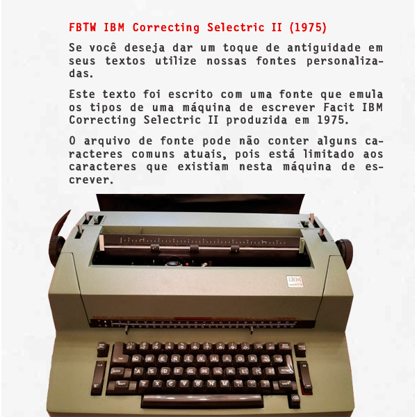Fonte Máquina de Escrever IBM Correcting Selectric II (1975) - Fred...