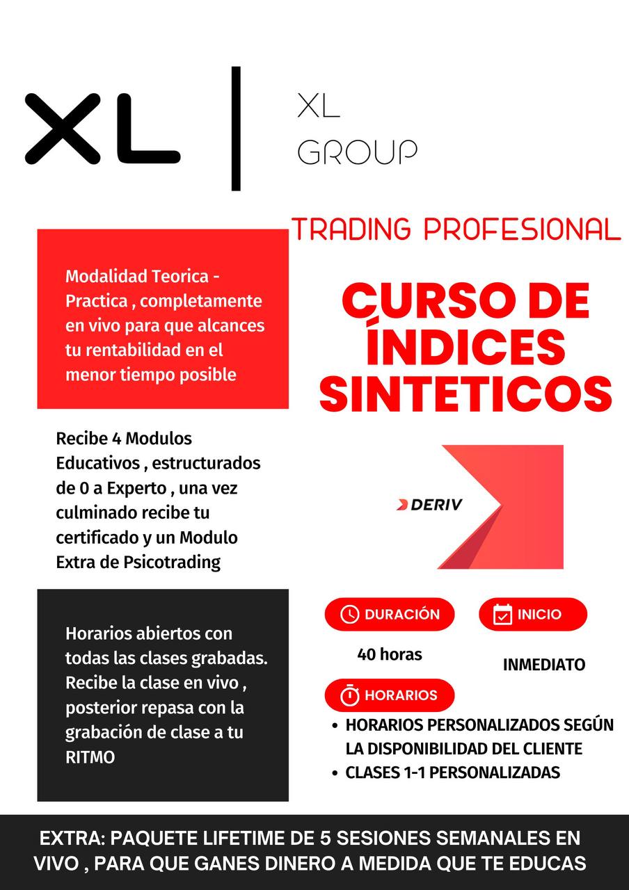 XL MENTORIA DE INDICES SINTETICOS PRO - Luis Xavier Aguirre | Hotmart