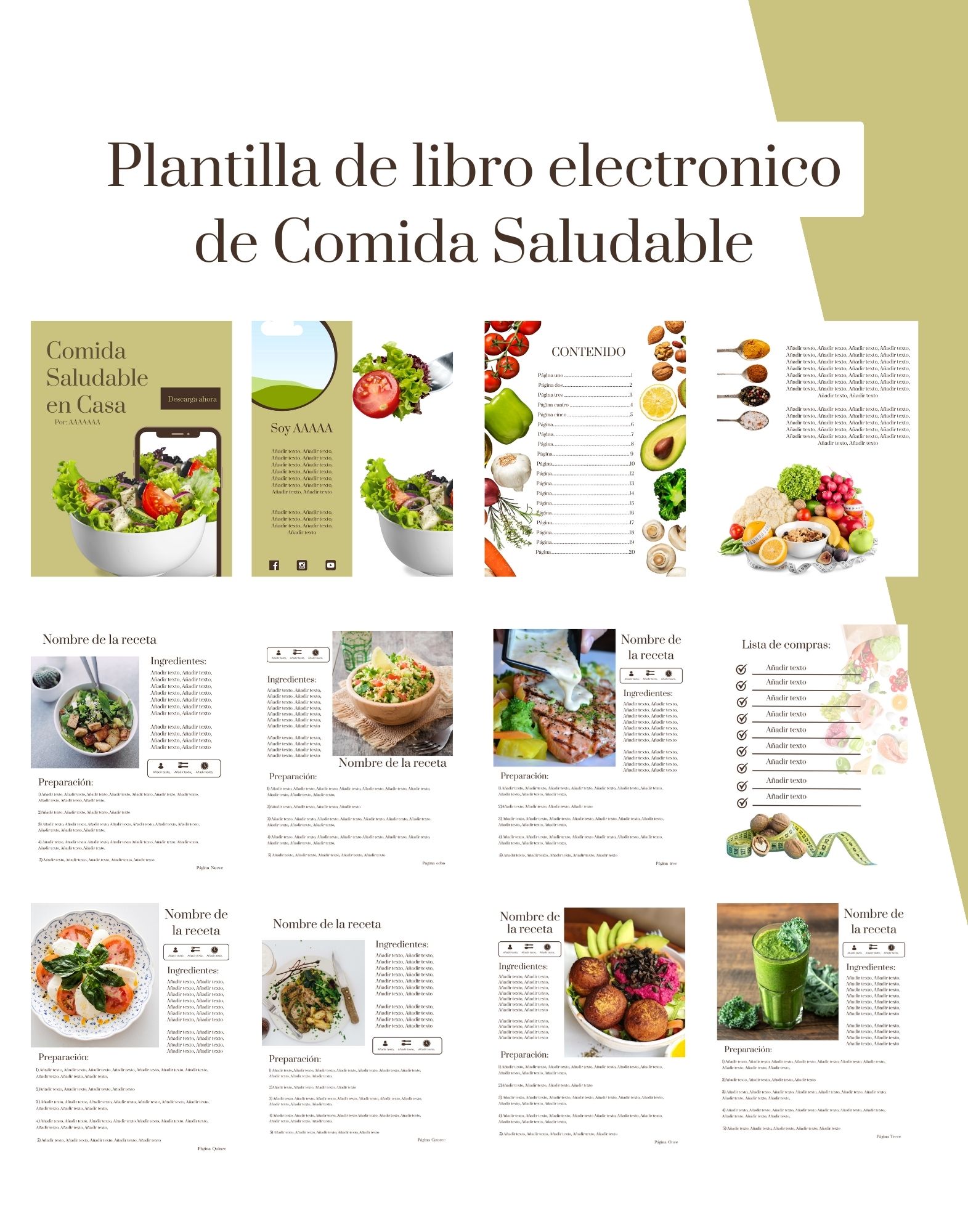 Template de ebook para Comida Saludable - Arti marketing digital
