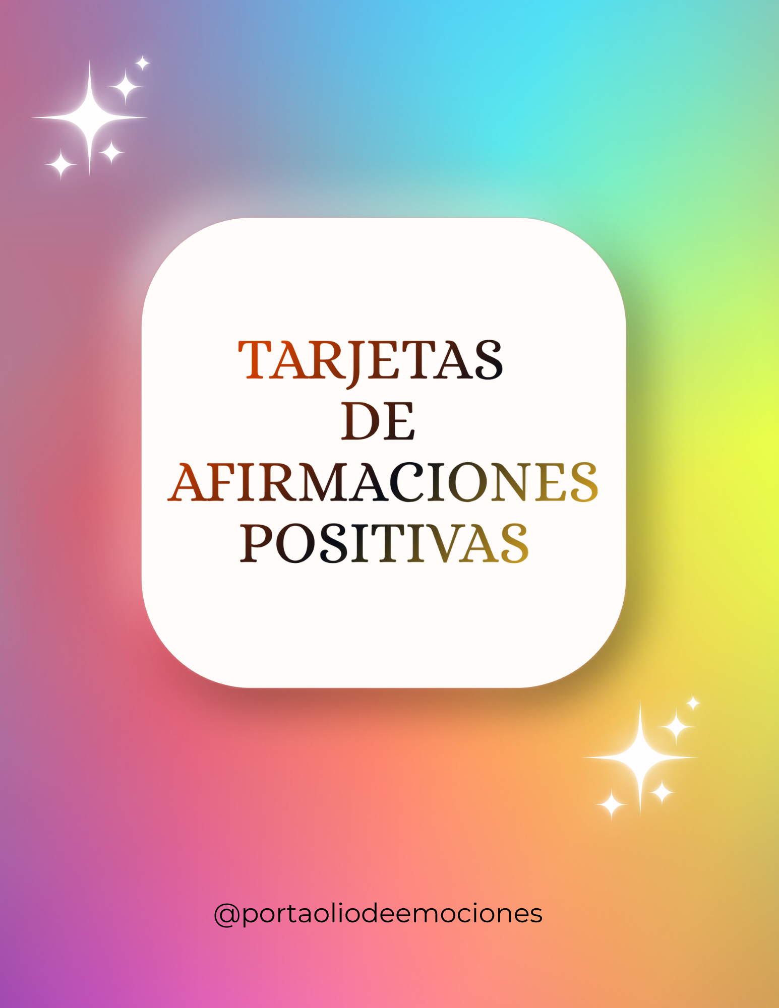 Tarjetas de Afirmaciones Positivas Imprimibles - Portafolio de emoc...