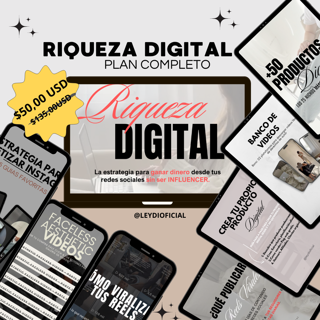 RIQUEZA DIGITAL ( Estrategia de como ganar dinero de tus redes soc...