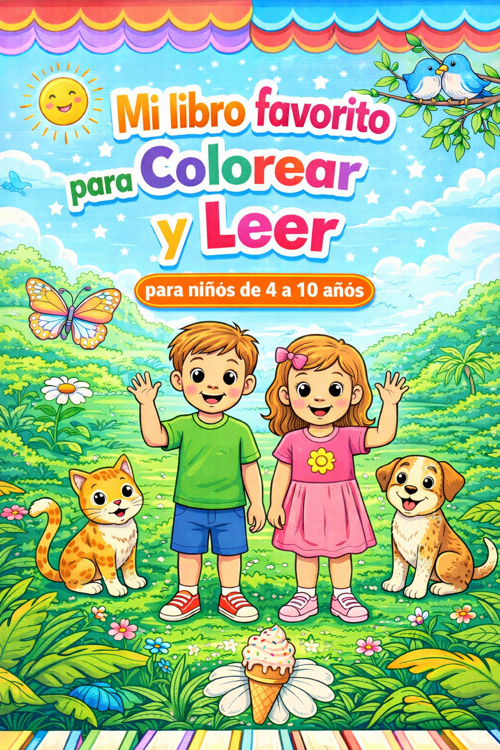 Mi Libro Favorito para Colorear y Leer: Aventuras Mágicas de 4 a 10...
