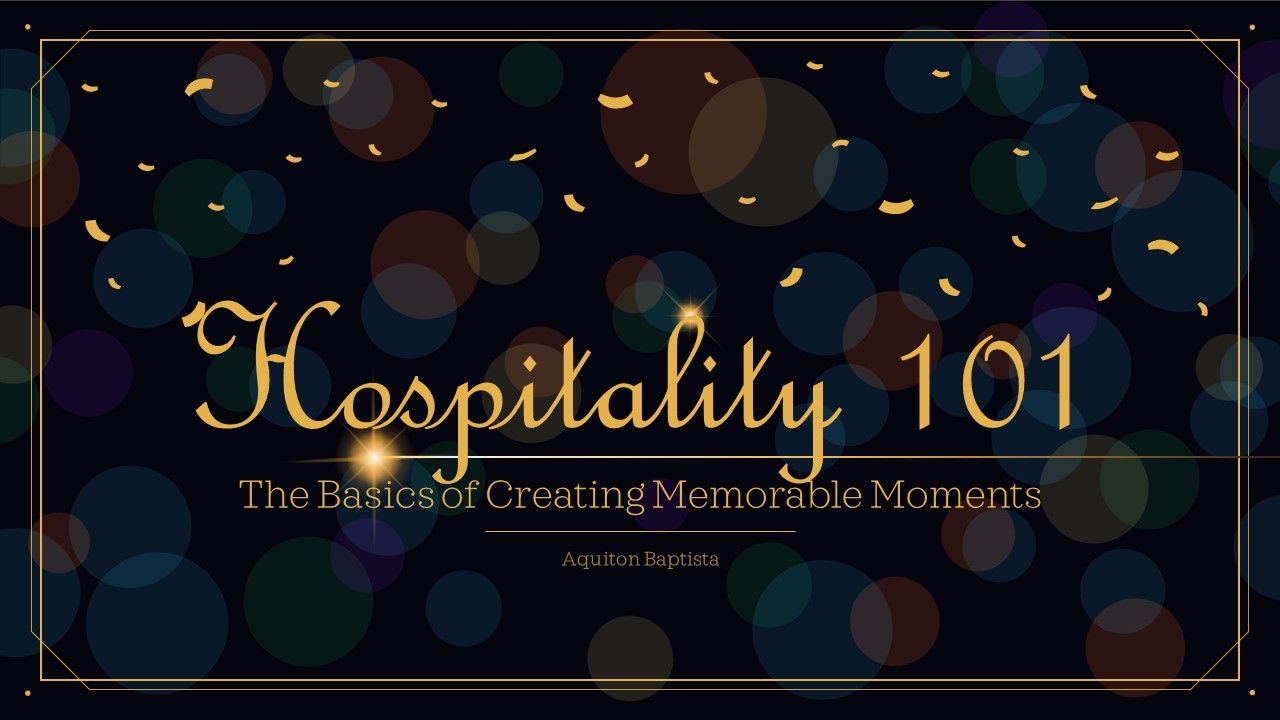 Hospitality 101 - For Restaurant Managers