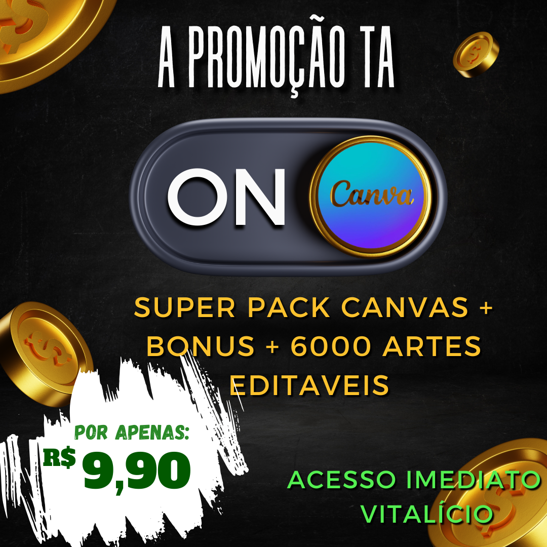 SUPER PACK CANVAS+BONUS +6000 ARTES EDITAVEIS - SUPER EVOLUÇÃO INF...