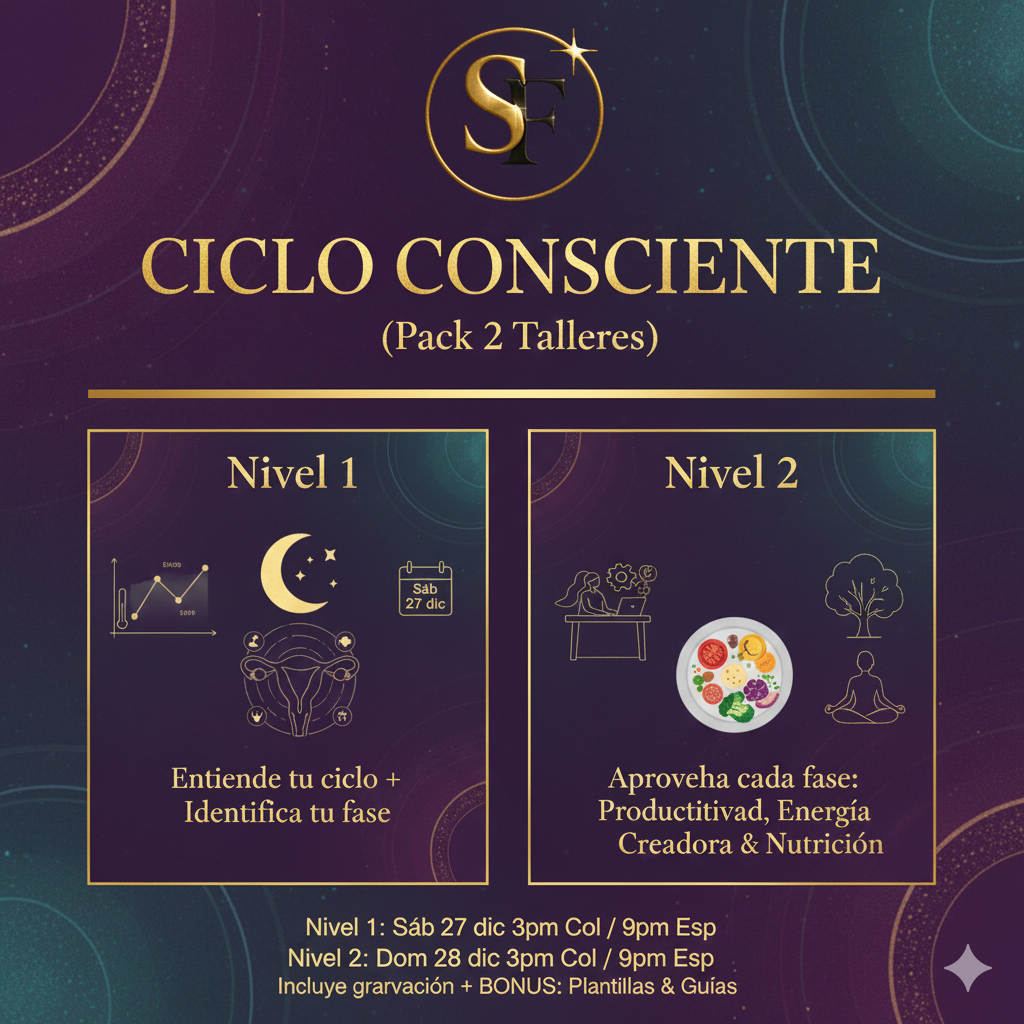 CICLO CONSCIENTE (Pack 2 Talleres) - Elizabeth - Sé Femine | Hotmart