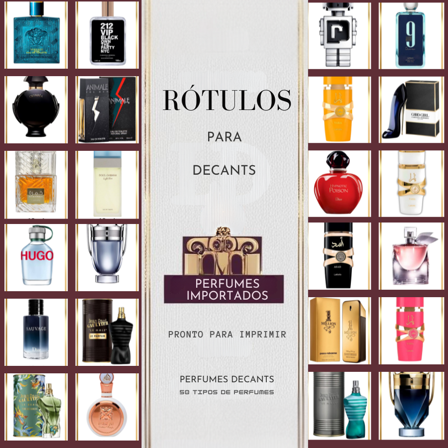 Rótulos para Perfumes Importados Decants - Exclusividade e Praticid...