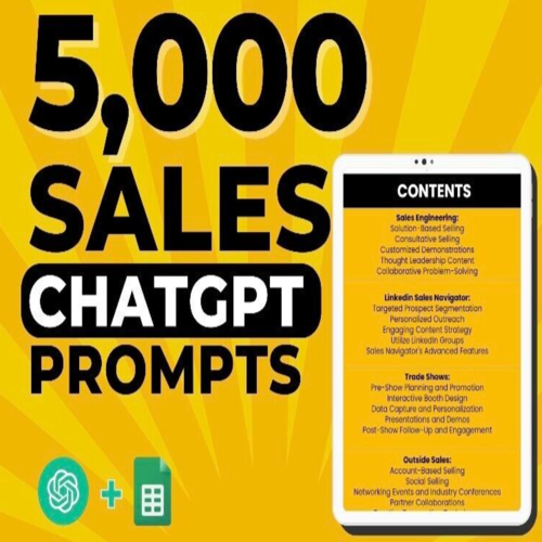 5,000 Sales AI Prompts - ChatGPT Prompts for Sales Prospecting B2B B2C
