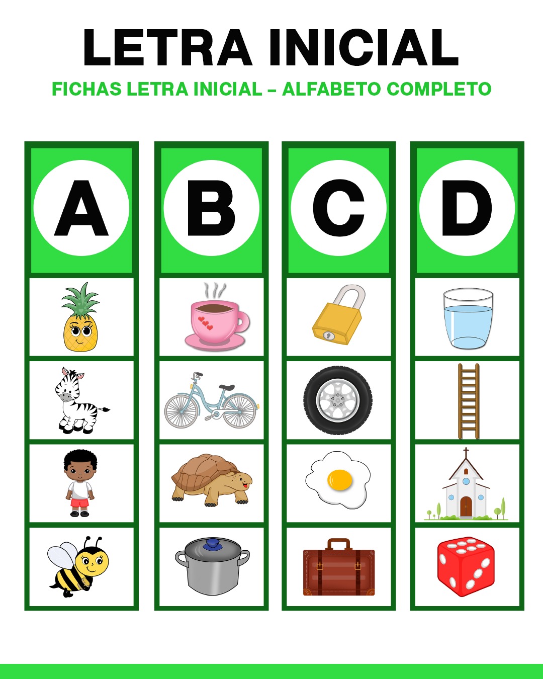 Ficha Letra Inicial - Atividades pedagógicas | Hotmart