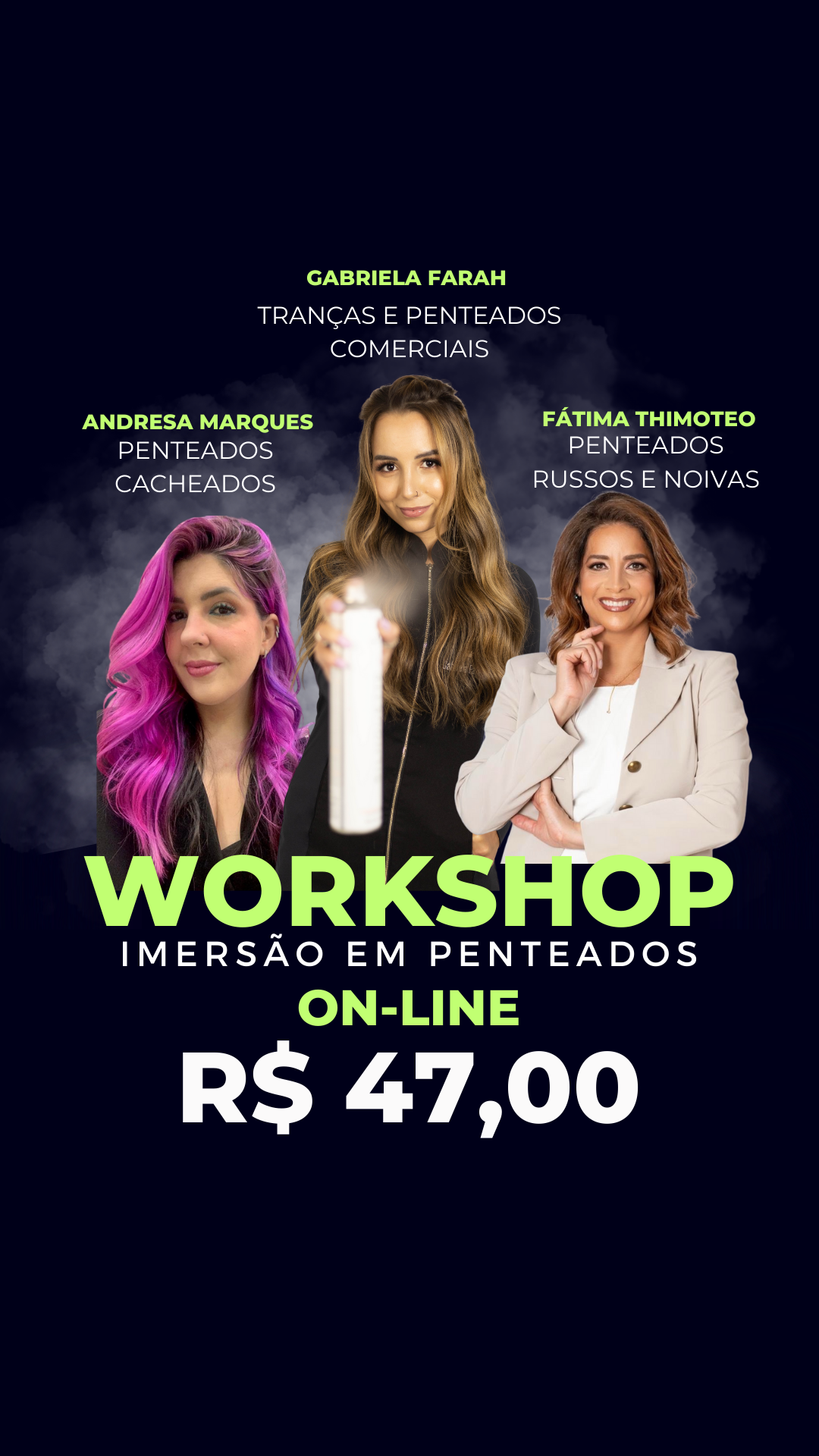 Workshop- Imersão em penteados - Gabriela Farah | Hotmart