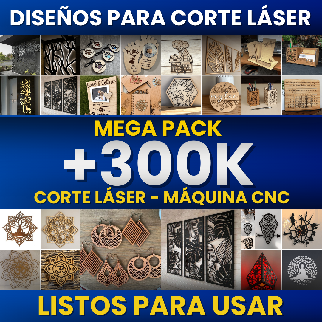 Mega Pack: 300,000 Diseños Exclusivos para Corte Láser 🚀