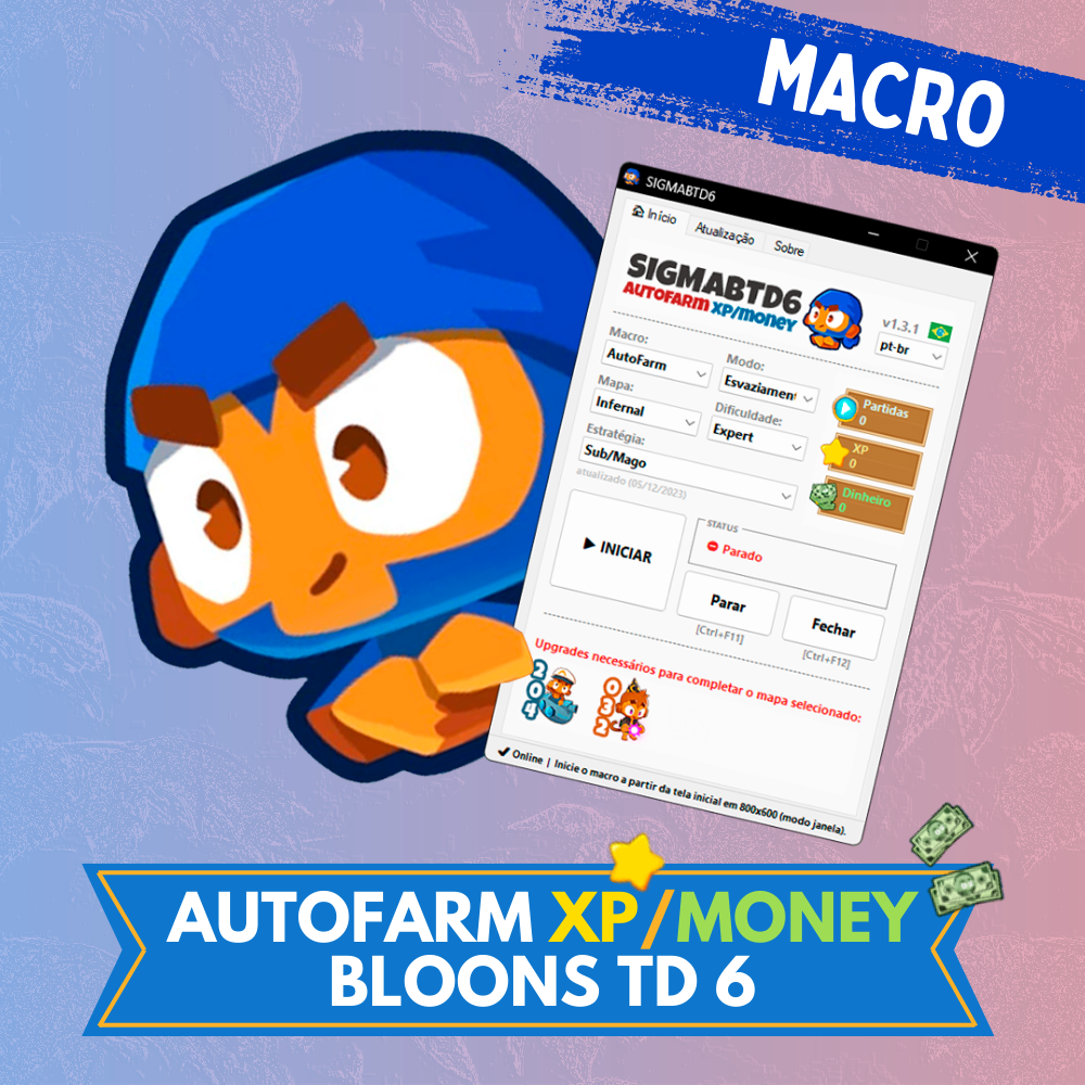 Macro para Bloons TD6: Auto Farm XP/Money/Paragon - sigmadigital