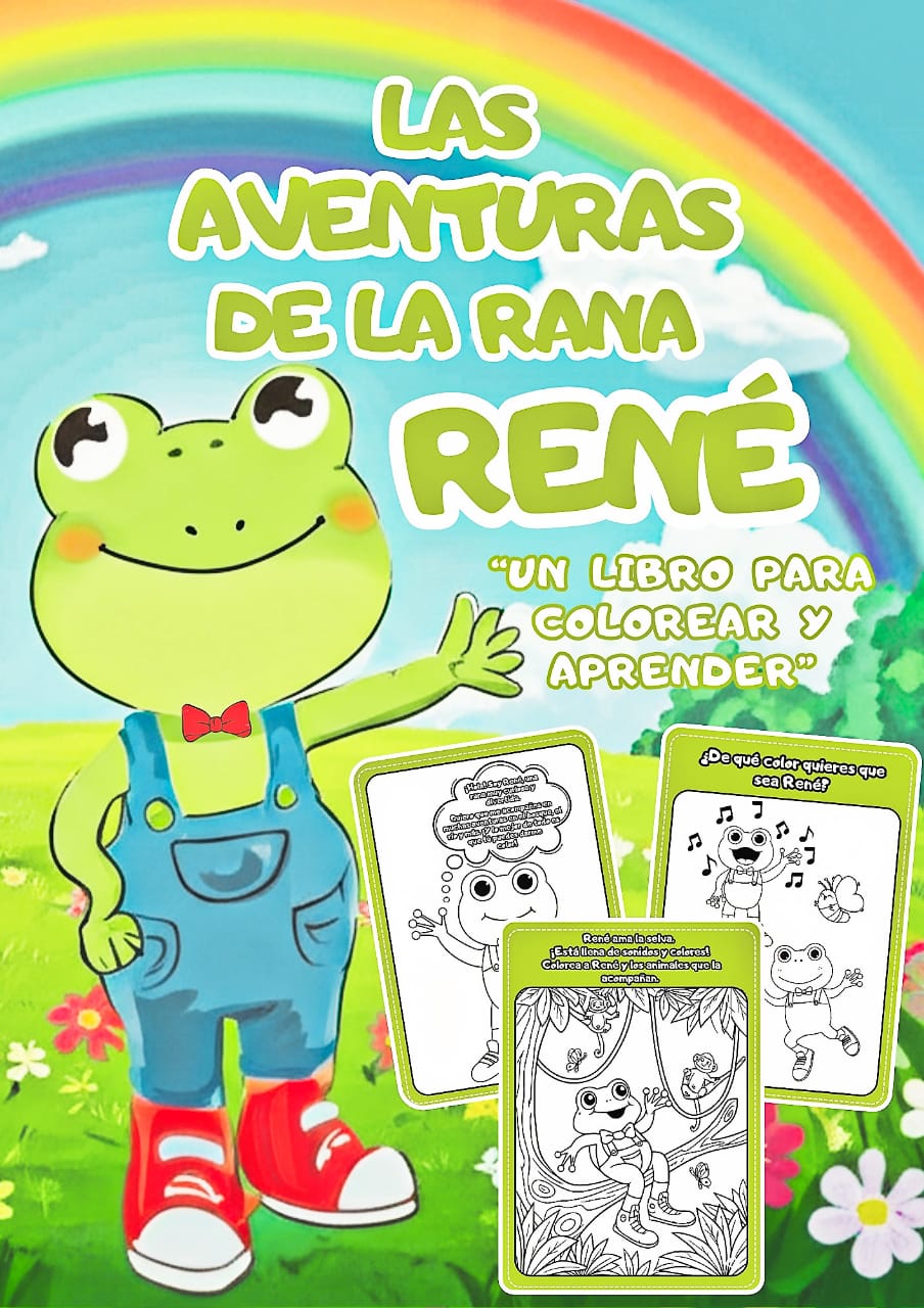 Las aventuras de la rana René – Un libro para colorear y aprender