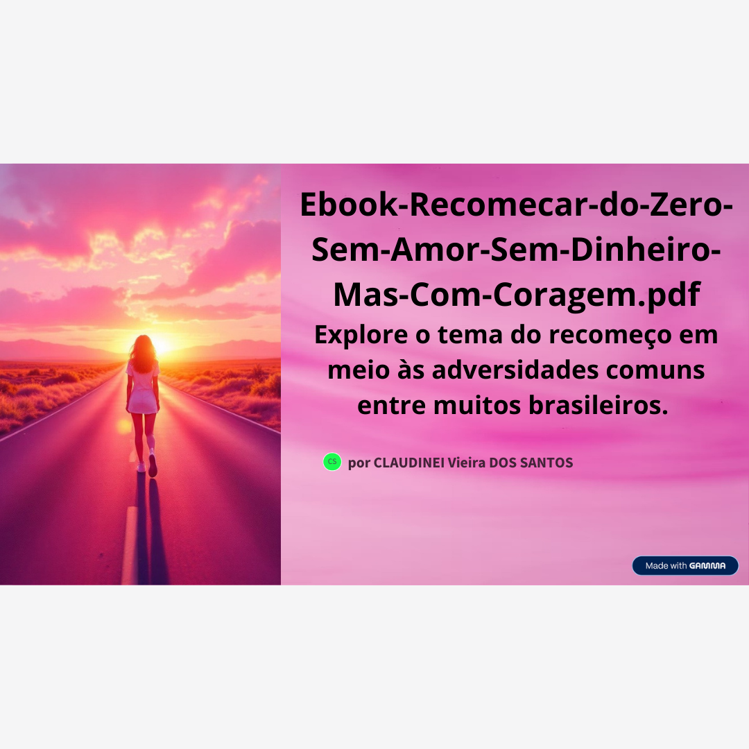 Ebook-Recomecar-do-Zero-Sem-Amor-Sem-Dinheiro-Mas-Com-Coragem. - CL...