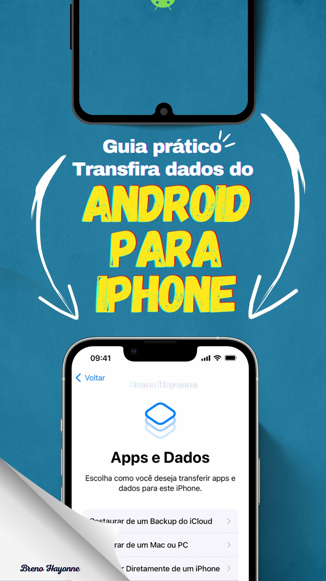 Aprenda a transferir os dados do Android para o iPhone. - Breno Hay...