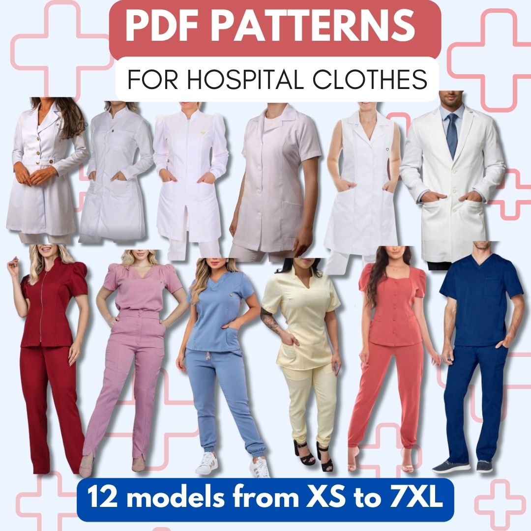 PDF Pattern Pack for Hospital Clothing