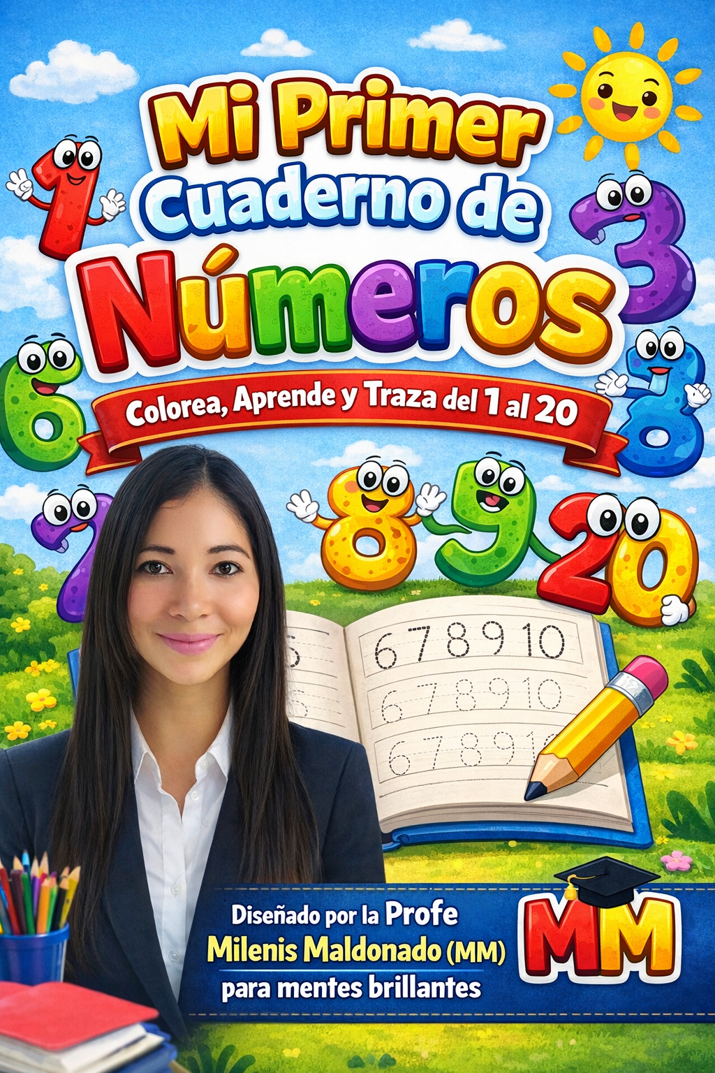 "Mi Primer Cuaderno de Números: Colorea, Aprende y Traza del 1 al ...