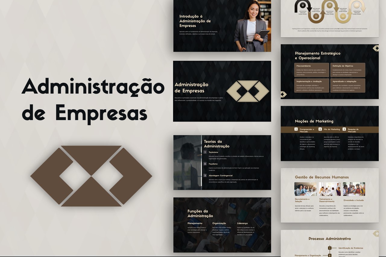 Administração de empresas - Template de PowerPoint - Marcelo Setuba...