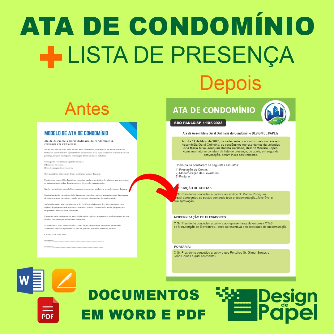Modelo Ata De Reunião De Condomínio Em Word Seu Guia Completo e ...