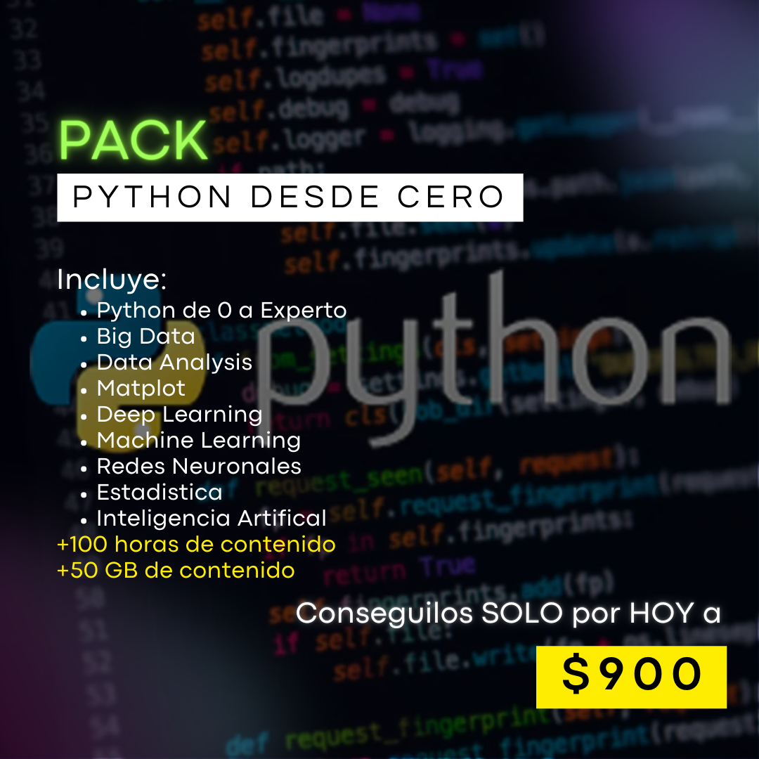 Pack Python desde Cero - CursosDigitales | Hotmart