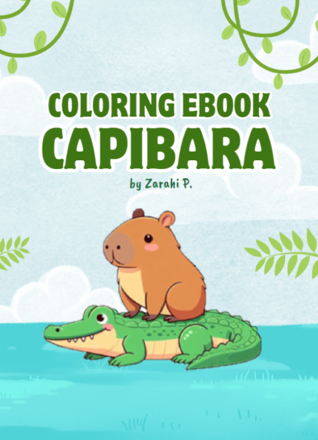 Las Aventuras del Capibara Curioso : Libro para Colorear y Aprender...